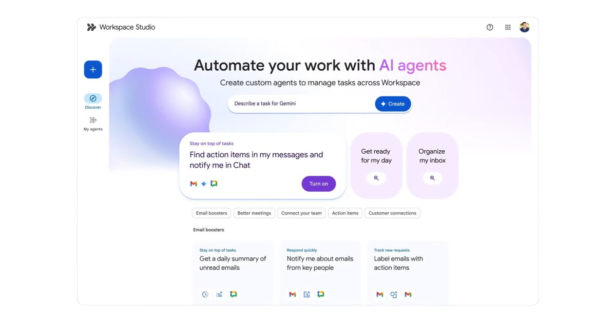 Google Launches Workspace Studio To Create Automated Gemini-